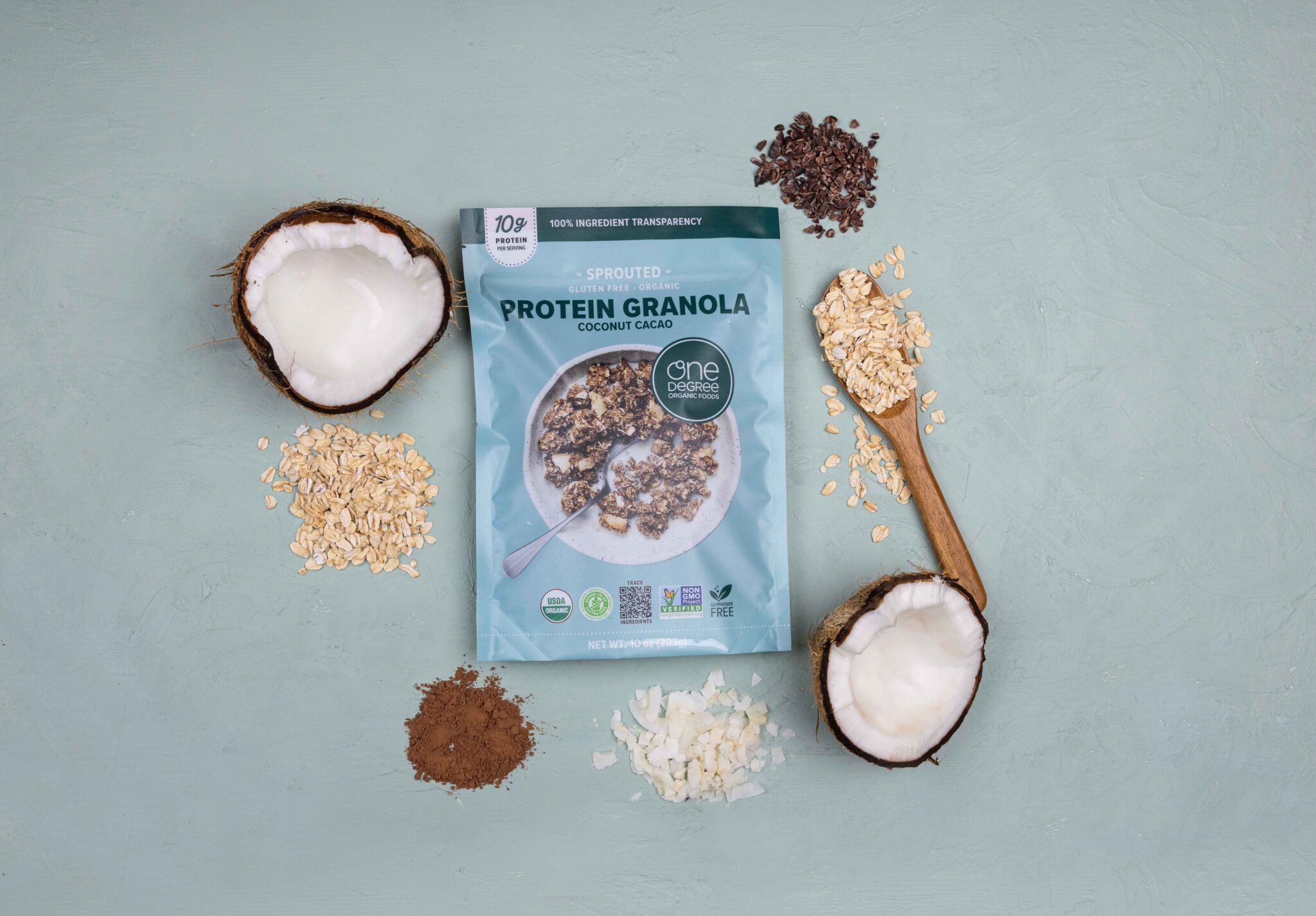 Coconut Cacao Protein Granola, 283g Organic | 10g Protein